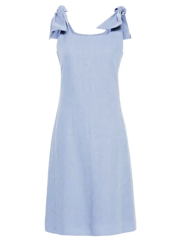 Chloé Linen Midi Dress - Blue