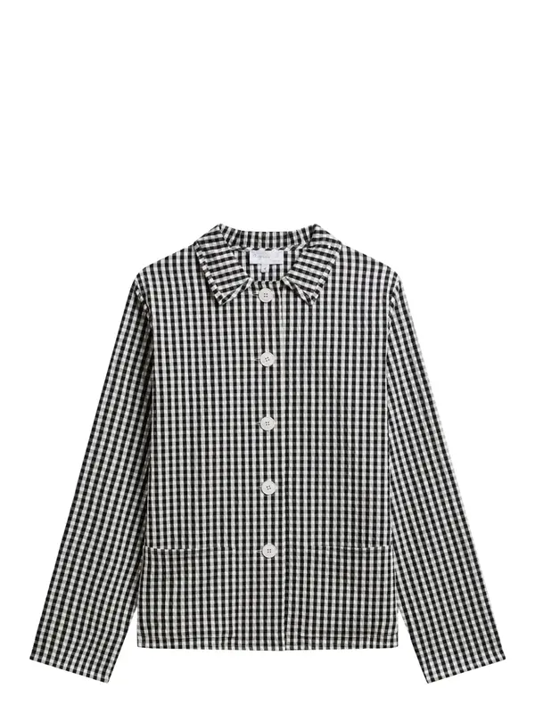 AGNÈS B. Gingham Button-up Shirt - Black