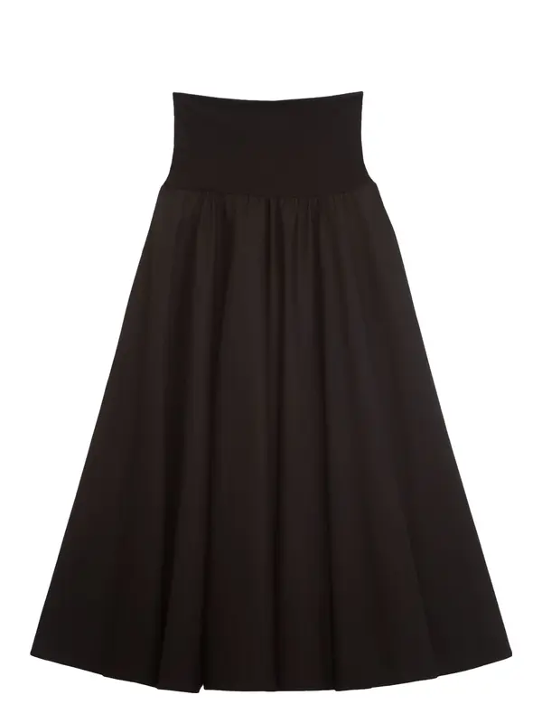 AGNÈS B. Pleated Midi Skirt - Black