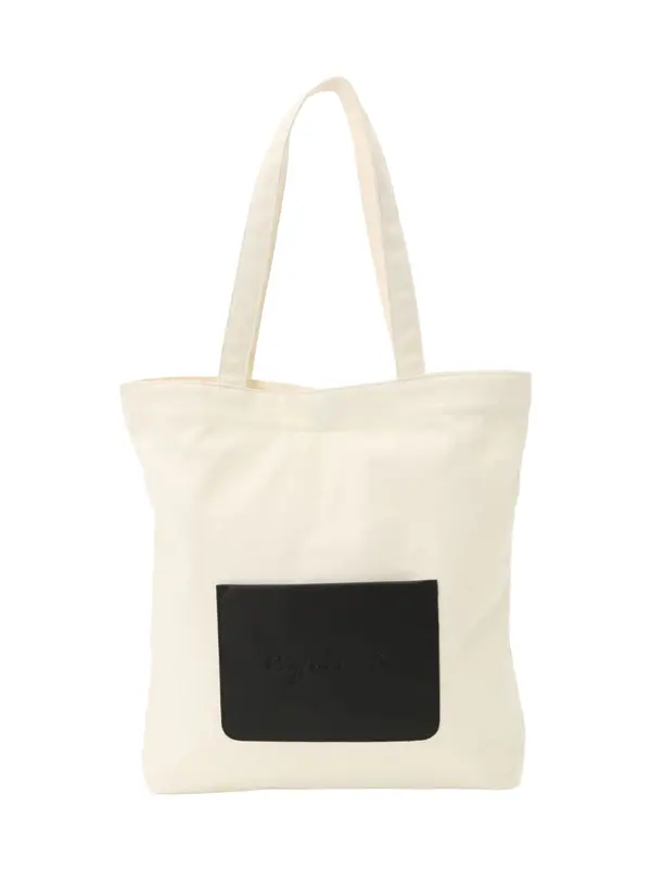 AGNÈS B. Logo-appliqué Canvas Tote Bag - White