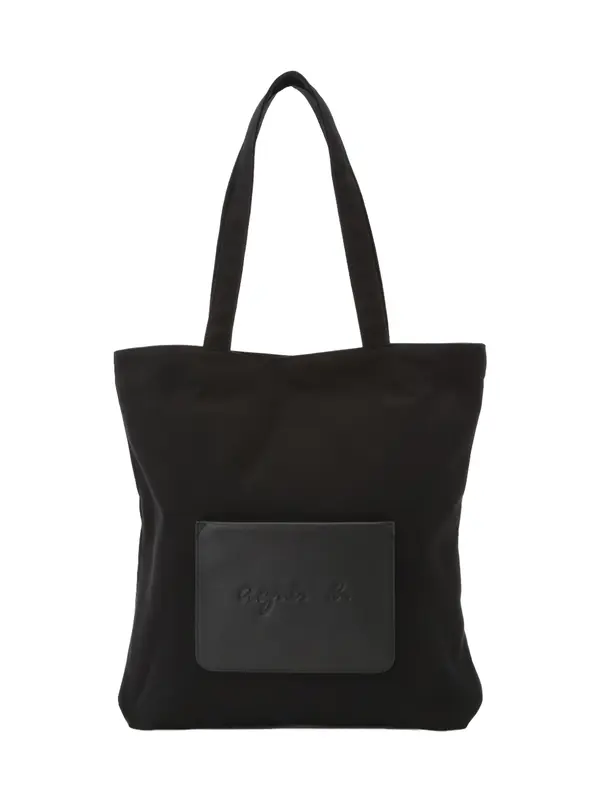 AGNÈS B. Logo-appliqué Canvas Tote - Black