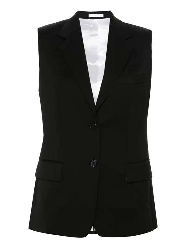 Helmut Lang Virgin-wool Tailored Gilet - Black