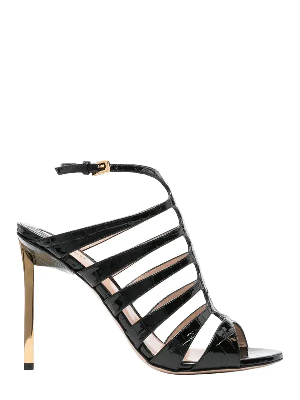 TOM FORD Carine 105mm Leather Sandals - Black