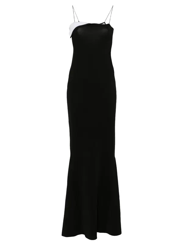 Jacquemus Aro Draped Maxi Dress - Black