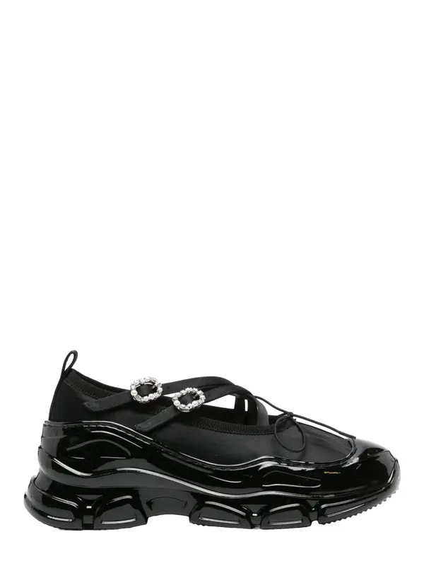 Simone Rocha Beaded Tracker Sneakers - Black