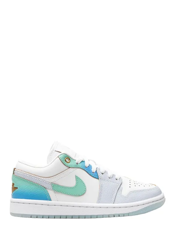 JORDAN Air 1 Low Emerald Rise Sneakers - White