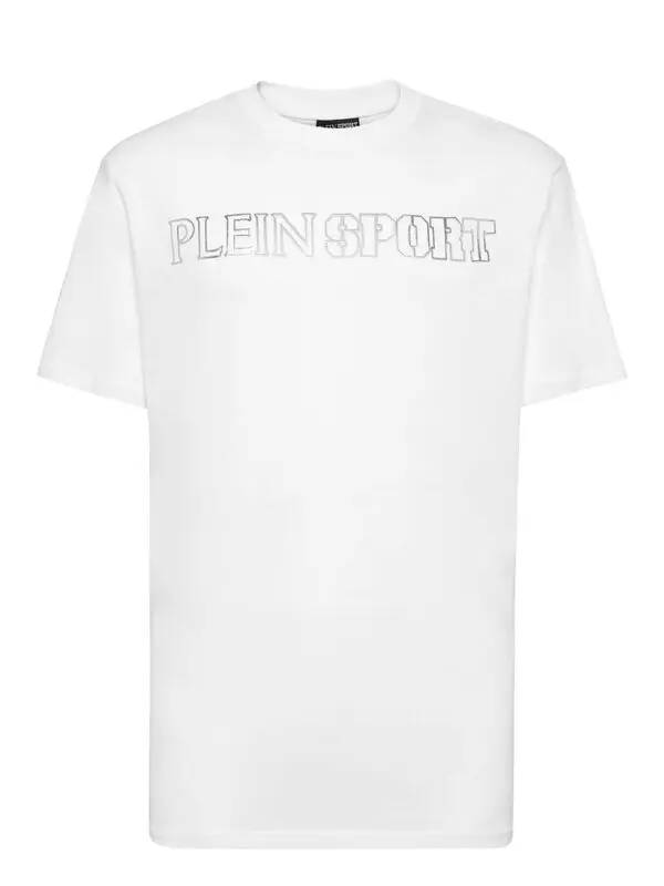 PLEIN SPORT Logo-print Cotton T-shirt - White