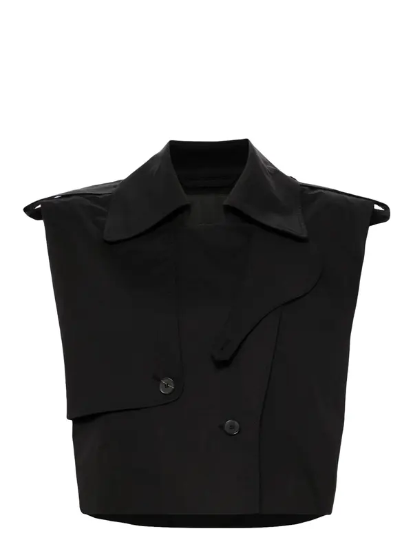 JNBY Trench-style Cotton Vest - Black