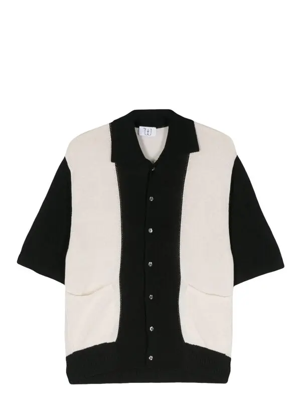 WINNIE N.Y.C Colourblock Knitted Shirt - Neutrals