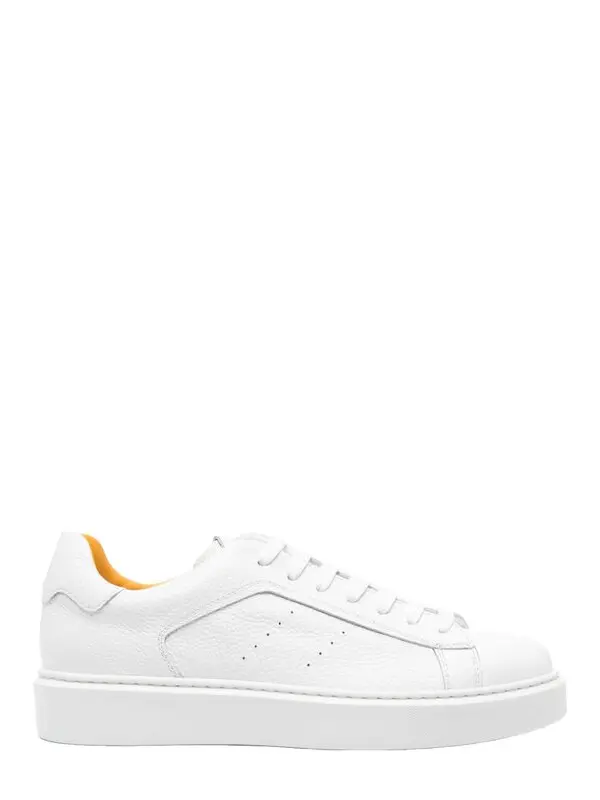 DOUCAL'S Flatform Leather Sneakers - White