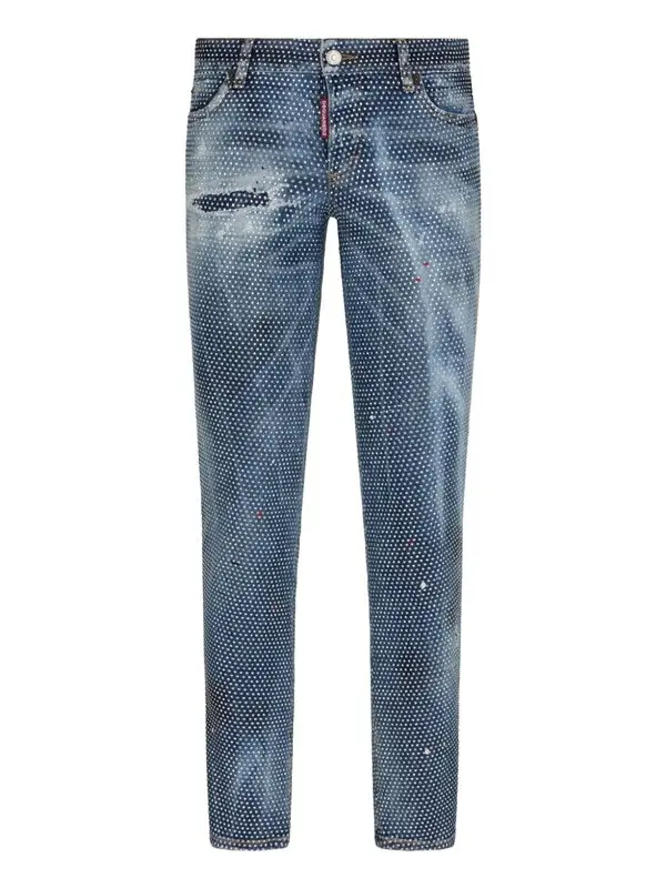 Dsquared2 Sailor Crystal-embellished Jeans - Blue