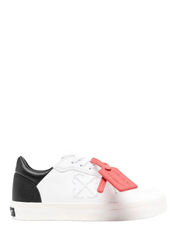 Off-White Low Vulcanized Leather Sneakers - White