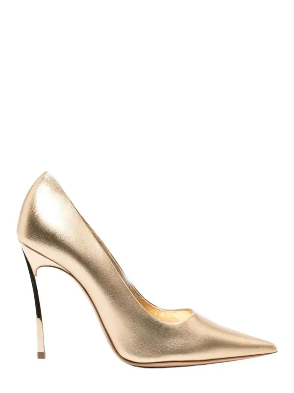 Casadei Blade 100mm Metallic Pumps - Gold