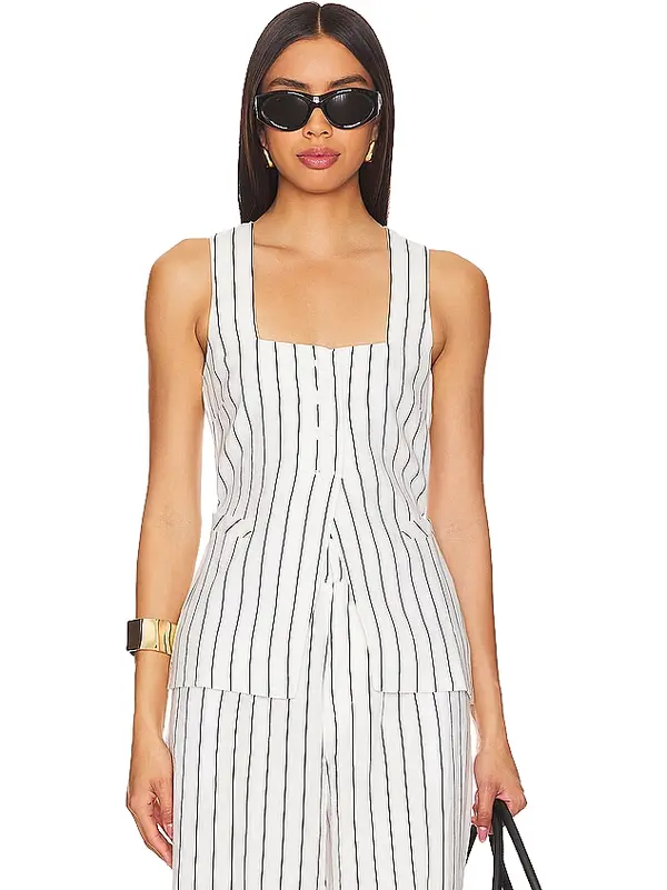 Faithfull The Brand Maya Vest - Trani Stripe