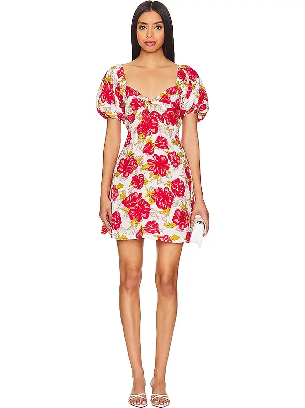Faithfull The Brand X Elissa Mini Dress - Isadora Floral Red