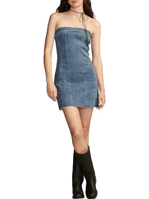 Lucky Brand Strapless Denim Mini Dress - Kia