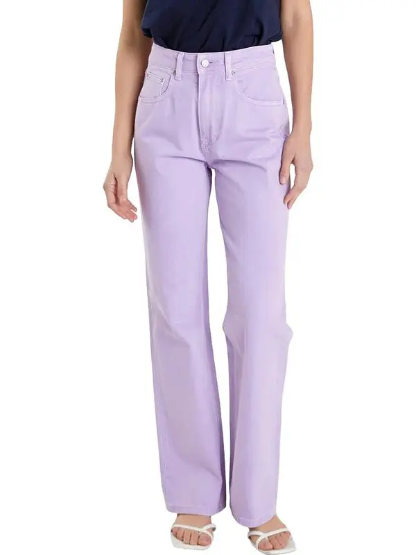 English Factory Wide Leg Jeans - Lilac
