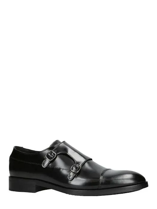 Kurt Geiger Hunter Cap Toe Double Monk Strap Shoe - Black