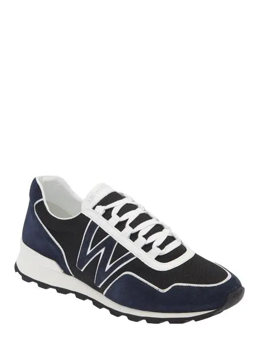 J.M. WESTON Ghillies Sneaker - Black/ White/ Navy