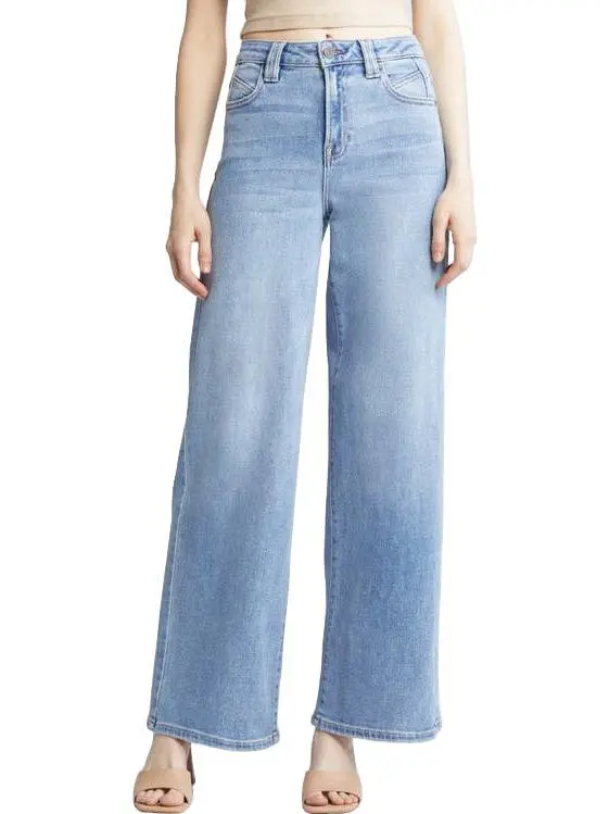 HIDDEN JEANS Flare Leg Stretch Jeans - Medium Wash