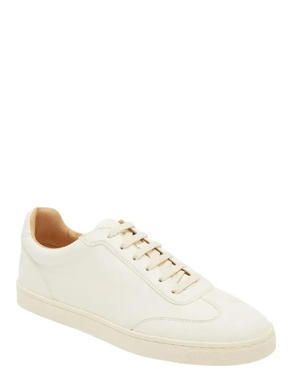 Brunello Cucinelli Deerskin Leather Low-top Sneakers - Off White