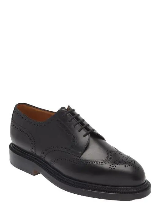 J.M. WESTON Triple Sole Brogued Derby - Black
