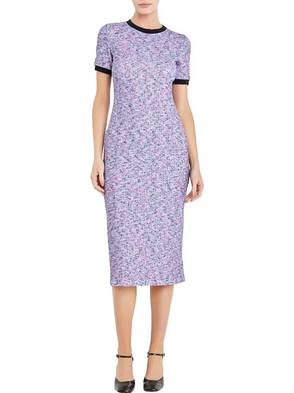 English Factory Knit Midi Dress - Blue Multi