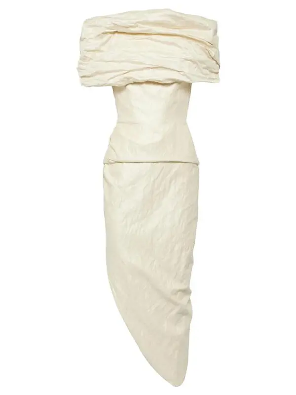 Maticevski Amber Draped Midi Dress - White