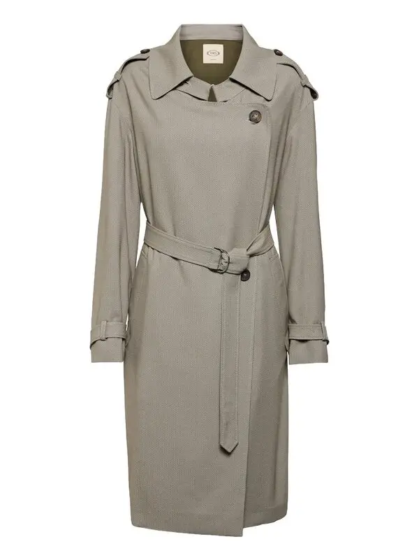 TOD'S Belted Trench Coat - Beige