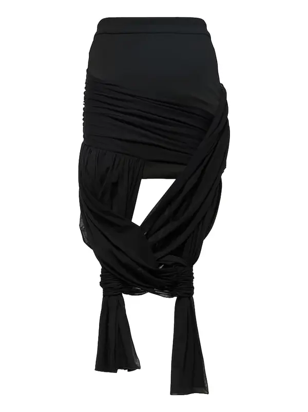 JW Anderson Knot-detail Wrap Skirt - Black