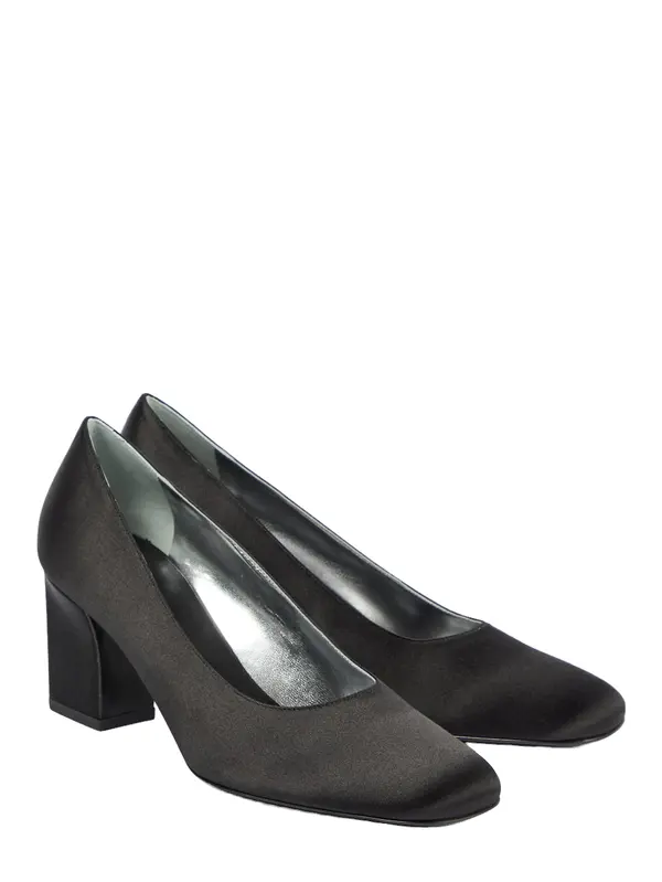 THE ROW Fiore Satin Faille Pumps - Black