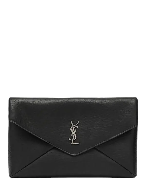 Saint Laurent Cassandre Large Envelope Clutch - Black
