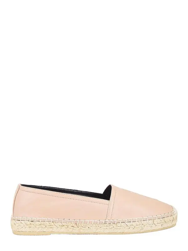Saint Laurent Monogram Flat Espadrille - Beige Rose
