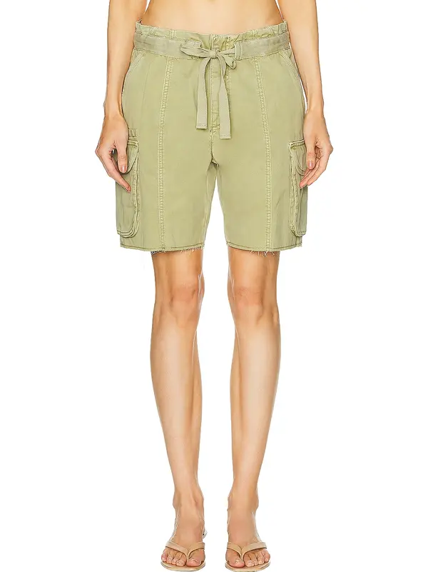 GRLFRND Slouchy Utility Twill Short - Light Olive
