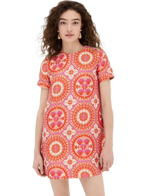La DoubleJ Mini Swing Jacquard Dress - Sun Jacquard