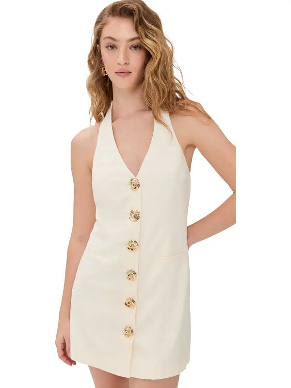 THE WOLF GANG Irida Vest Dress - Ivory
