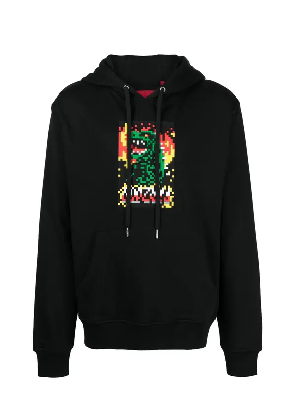 MOSTLY HEARD RARELY SEEN The Monster Attacks Graphic Hoodie - Black