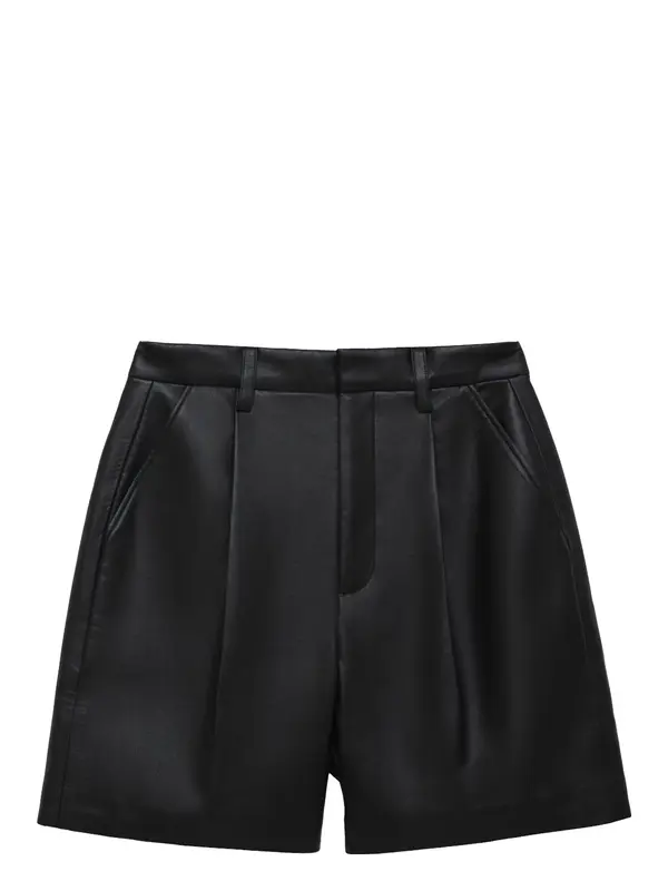 ANINE BING Carmen Recycled Leather Shorts - Black