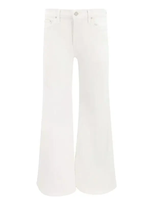 MOTHER The Twister Skimp High-rise Flared Jeans - White