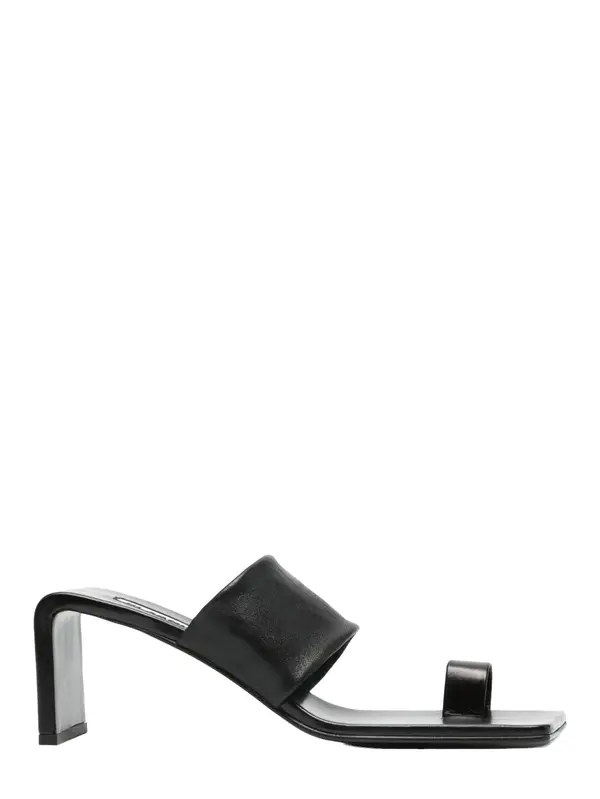 JIL SANDER 75mm Leather Sandals - Black