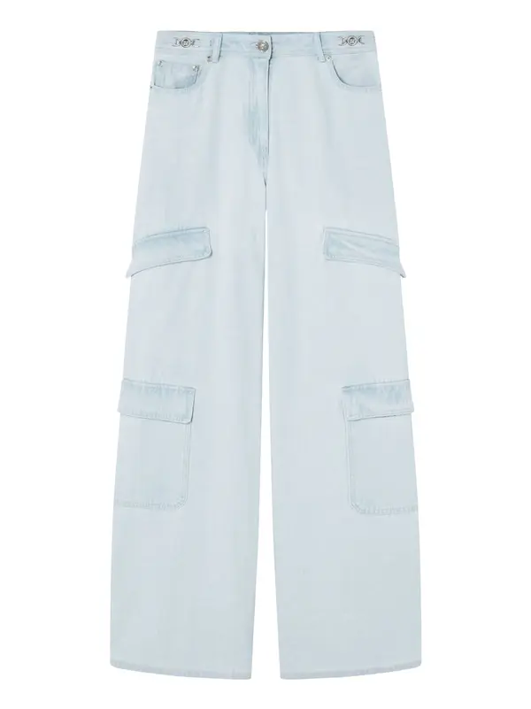 Versace Wide-leg Cargo Jeans - Blue