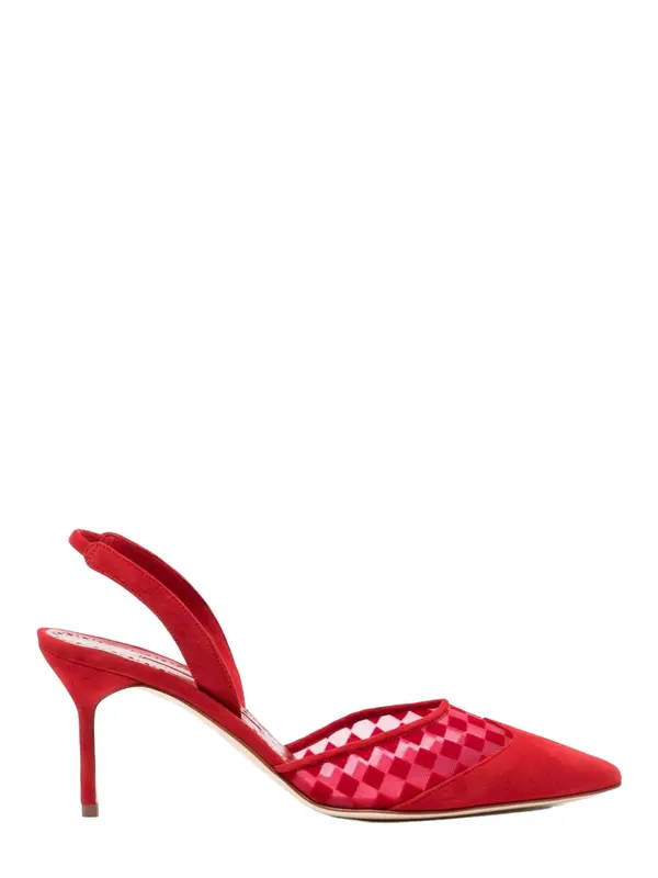 Manolo Blahnik Mingosli 70mm Slingback Pumps - Red