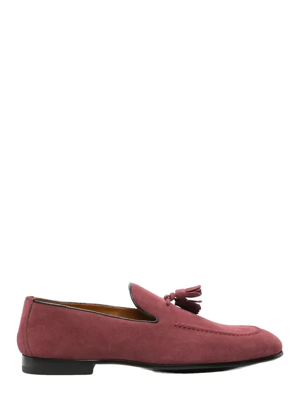 DOUCAL'S Tassel-detail Suede Loafers - Red