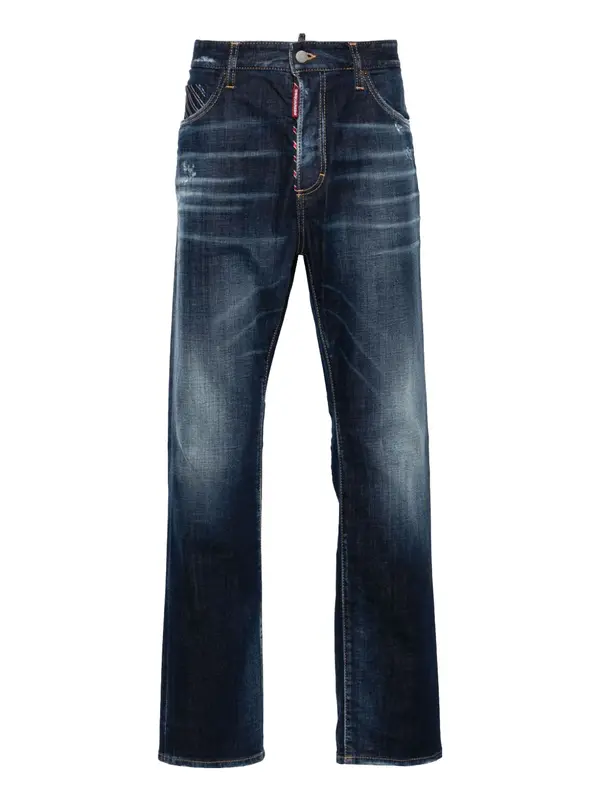 Dsquared2 Mid-rise Straight Jeans - Blue