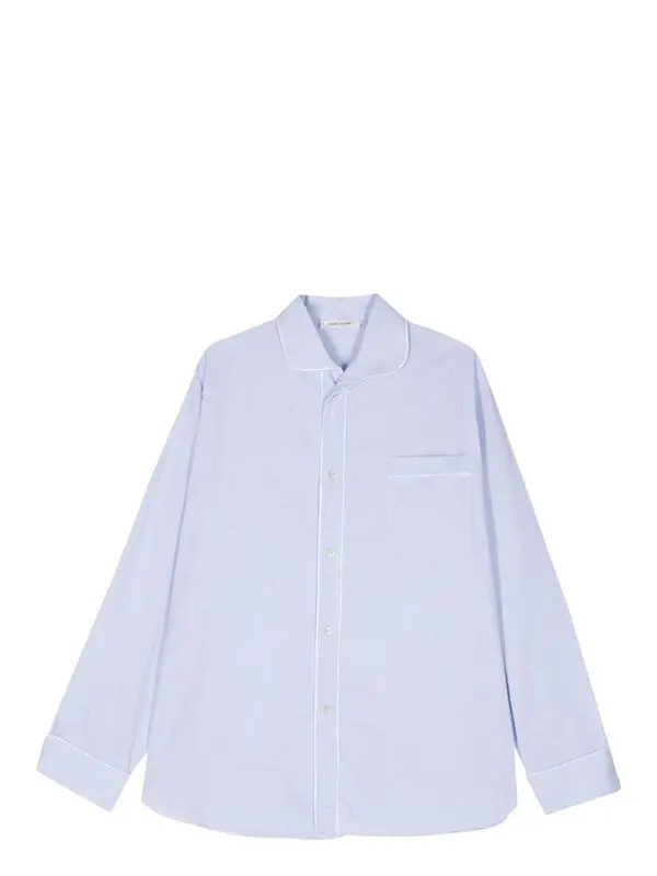 WALES BONNER Market Stripe-detail Shirt - Blue