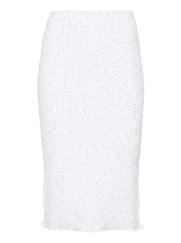 Fabiana Filippi Sequin-embellished Pencil Skirt - White