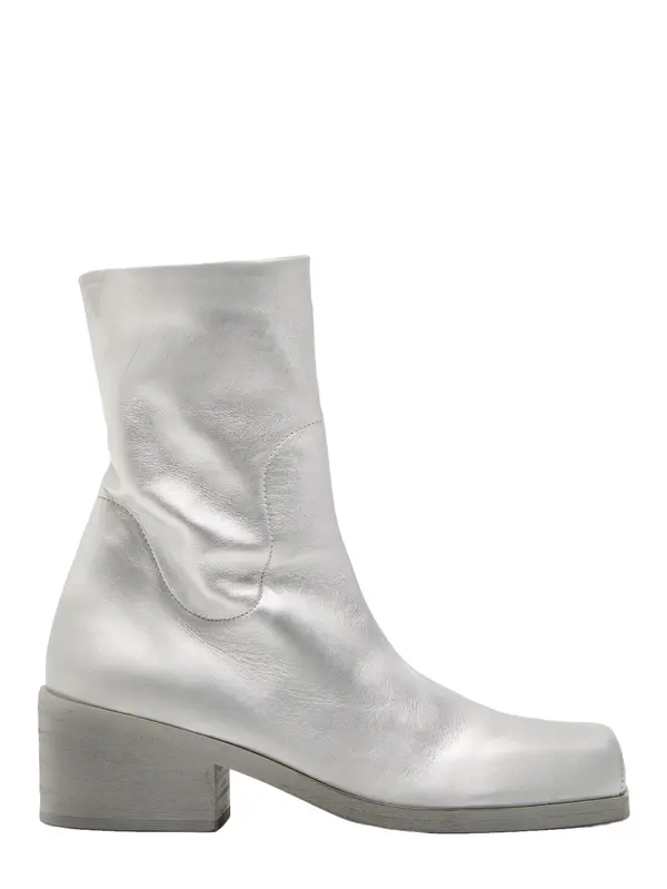 Marsèll Cassello Leather Ankle Boots - Silver