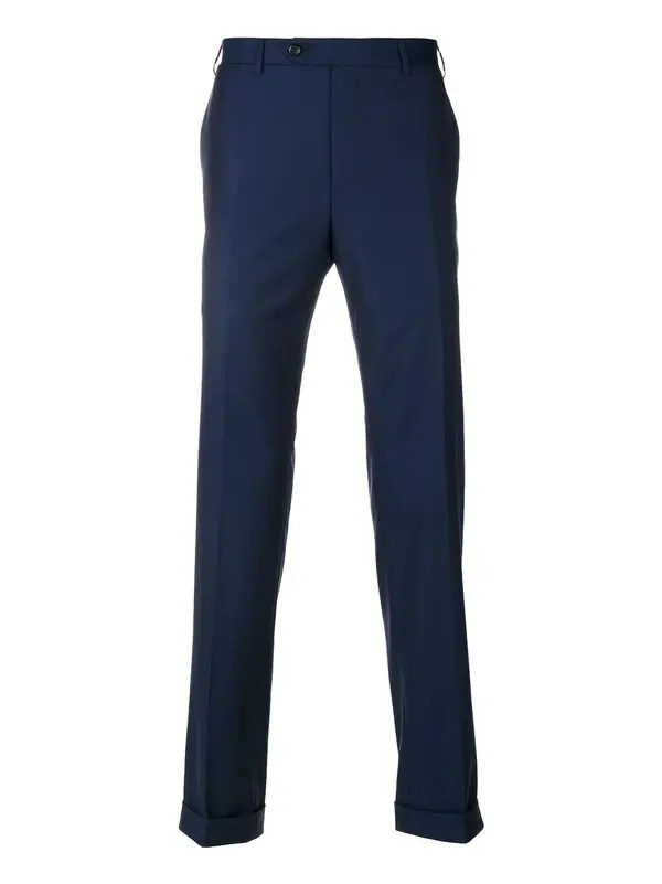 Canali Classic Super 150 Trousers - Blue
