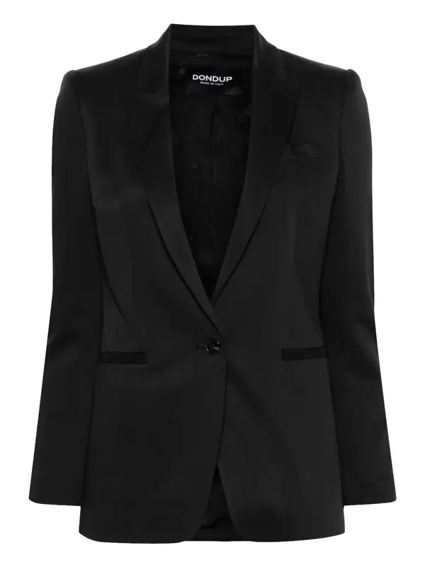 DONDUP Twill Cotton-blend Blazer - Black