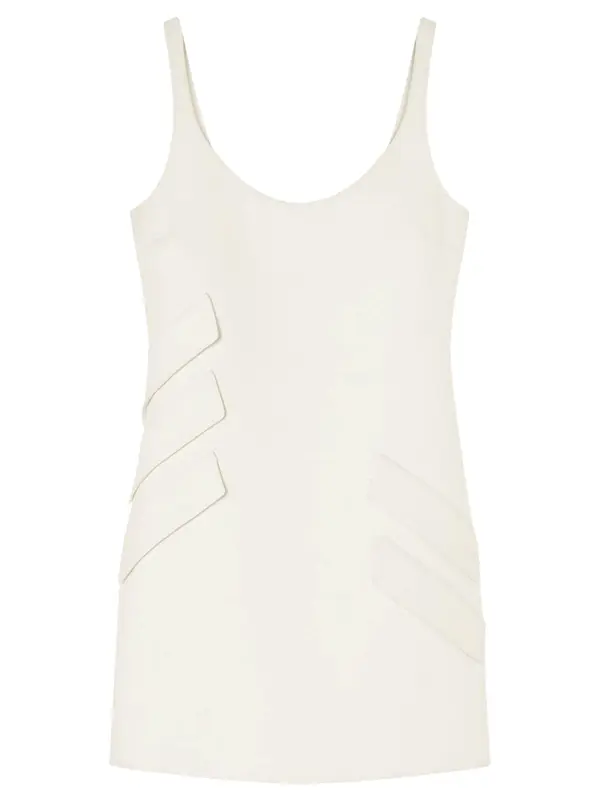 Versace Scoop-neck Mini Dress - White